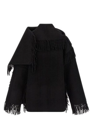 TOTEME Fringe High Neck Cape
