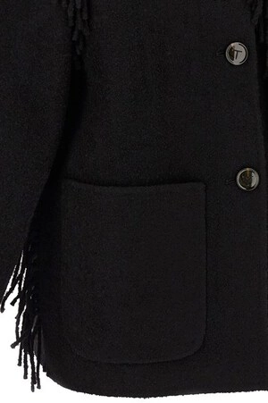 TOTEME Fringe High Neck Cape