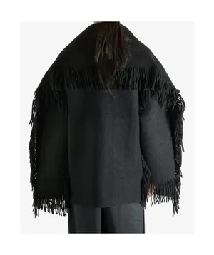 TOTEME Fringe High Neck Cape