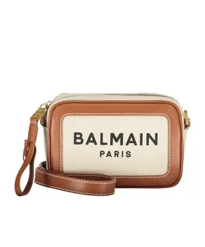 Balmain B-army 18 Zipped Camera Bag - Brown