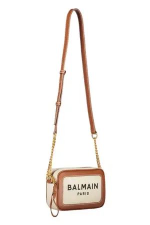 Balmain B-army 18 Zipped Camera Bag - Brown