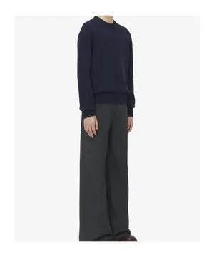 Alexander McQueen Skull Embroidered Crewneck Jumper - Indigo