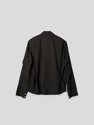 Sacai High Neck Button-up Jacket - Black