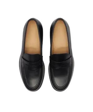 SCAROSSO Austin Round Toe Loafers - Black