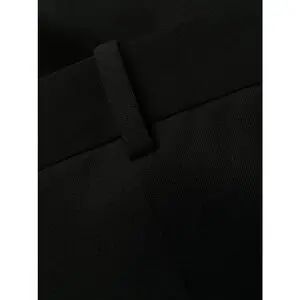 Saint Laurent Button Detailed Straight Leg Trousers - Black