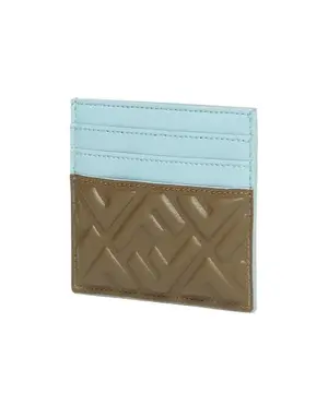 Fendi Nappa Leather Flat Card Case With Ff Motif