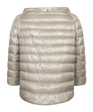 Herno Collarless Quilted Jacket - Nude