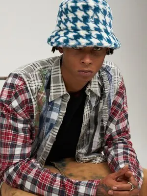 KANGOL Logo Fisherman Hat - Blue