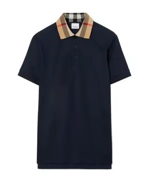 Burberry Short-sleeved Straight Hem Polo Shirt - Black
