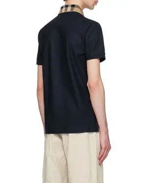 Burberry Short-sleeved Straight Hem Polo Shirt - Black