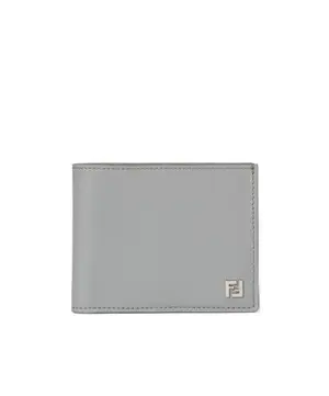 Fendi Squared Ff Bi-fold Wallet - Grey