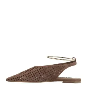 JIL SANDER Slingback Sandals With Gold Ring Detail