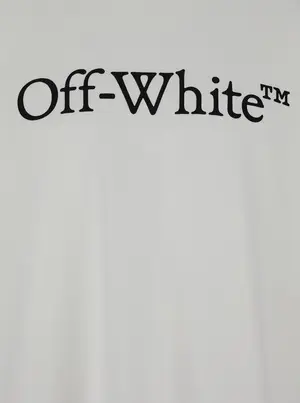 Off-White Logo Printed Crewneck T-shirt - Gray