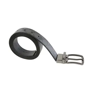 COACH Embossed Logo Reversible Leather Belt - Black