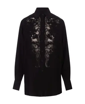 Ermanno Scervino Long Sleeve Lace Shirt
