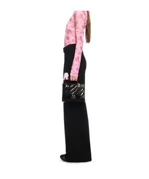 Off-White Quilted Logo Plaque Tote Bag - Black