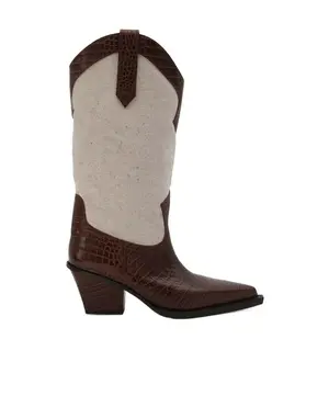 Paris Texas Rosario 60mm Two-tone Boots - Nude