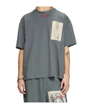DIESEL® X Damiano David T-boxt T-shirt - Grey