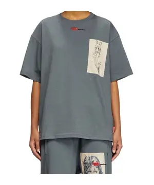 DIESEL® X Damiano David T-boxt T-shirt - Grey