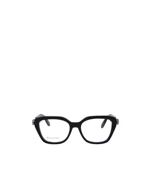 BVLGARI Geometric Frame Eyeglasses - Black
