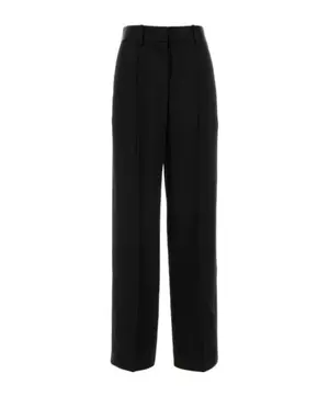 JIL SANDER Satin Trousers - Black