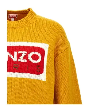 Kenzo Logo Intarsia Knitted Crewneck Jumper