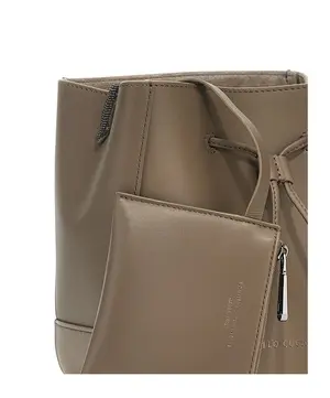 Brunello Cucinelli Monile Detailed Drawstring Bucket Bag