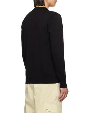Stone Island Compass Patch Crewneck Jumper - Black