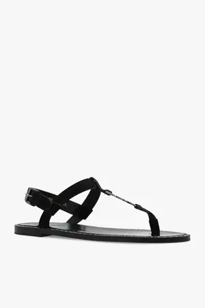 Saint Laurent Cassandra Logo Plaque Sandals