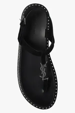 Saint Laurent Cassandra Logo Plaque Sandals