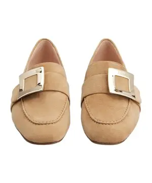 ROGER VIVIER Logo Buckle Flat Loafers