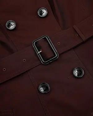 Burberry Double-breasted Trench Coat With Zipper Cuffs