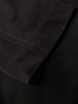 Saint Laurent V-neck Draped Long-sleeved Dress