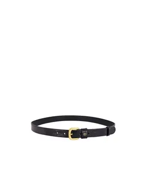 Valentino Garavani Vlogo Signature Buckled Belt - Black