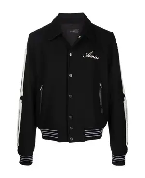 Amiri Bones Appliqué Wool-blend Bomber Jacket