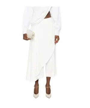 Alaïa Asymmetrical Skirt Pants - White