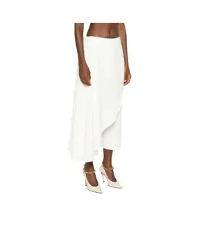 Alaïa Asymmetrical Skirt Pants - White