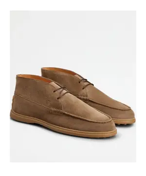 TOD'S Lace-up Suede Desert Boots - Brown
