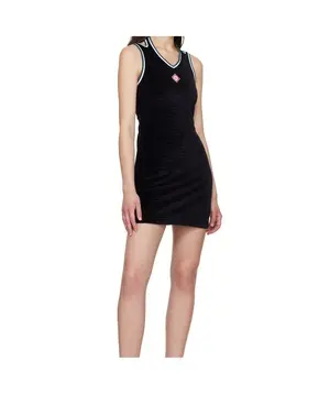 Casablanca Logo Embroidered Sleeveless Dress