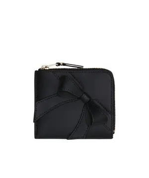 Comme Des Garçons Big Bow Zipped Wallet - Black
