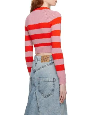 Marni Striped Cut-out Knitted Jumper