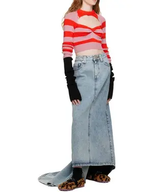 Marni Striped Cut-out Knitted Jumper