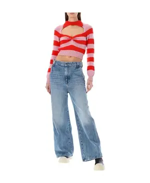Marni Striped Cut-out Knitted Jumper