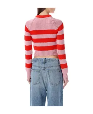 Marni Striped Cut-out Knitted Jumper