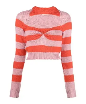 Marni Striped Cut-out Knitted Jumper - No