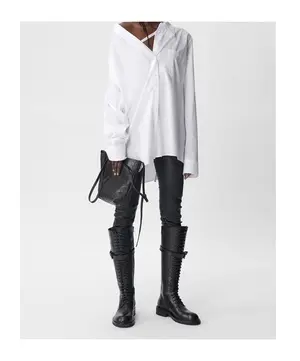 ANN DEMEULEMEESTER Off-shoulder Shirt - White