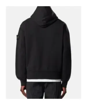 Stone Island Oversized Fit Zip-up Hooded Sweatshirt