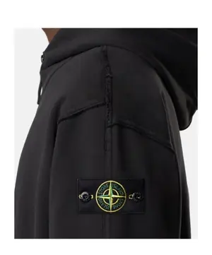 Stone Island Oversized Fit Zip-up Hooded Sweatshirt