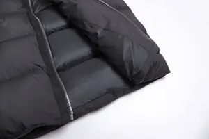 LIUREGALI Long Sleeve Puffer Jacket With Shearling Trim