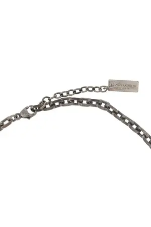 Saint Laurent Logo Plaque Chain Necklace